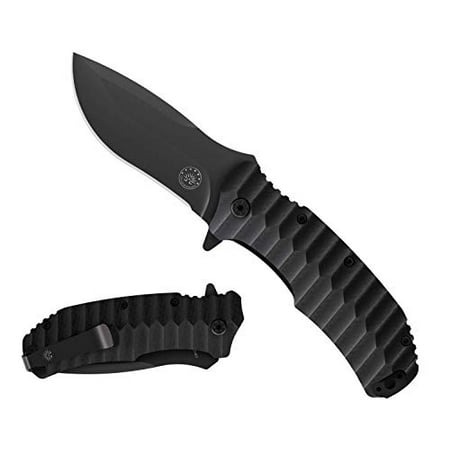 Off-Grid Knives - Rapid Fire Blackout - Large Folding Knife for Camping ...
