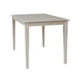 Solid Wood 30"x 48" Dining Table in Washed Gray Taupe - Walmart.com