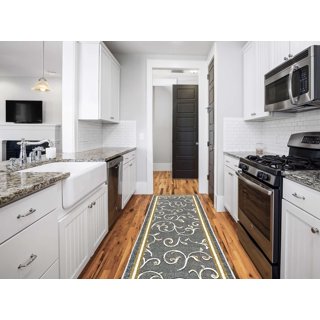 Clear Plastic Runner Rug Carpet Protector Mat Ribbed Multi-Grip 26in X ...