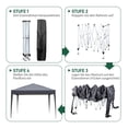 10x10ft Outdoor Canopy Tent with 4 Sidewalls - Portable Party Tent for ...