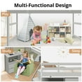 Twin Size Low Loft Bed with Pullable 3-Step Storage Stairs & 2 Storage ...