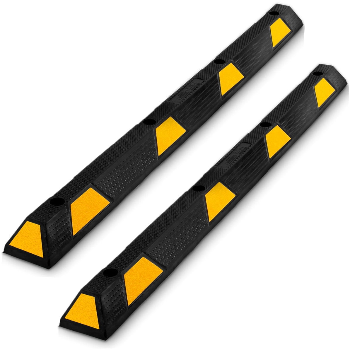 Pyle PCRSTP14 72" Car/Truck Vehicle Driveway Parking Wheel Stop Block ...