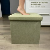 ANMINY Foldable & Collapsible Storage Ottoman Cube, Space-Saving Toy ...