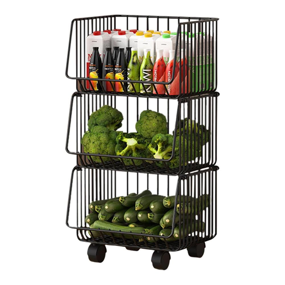 Stackable Wire Baskets | Fruit Vegetable Basket for Kitchen | Kitchen ...