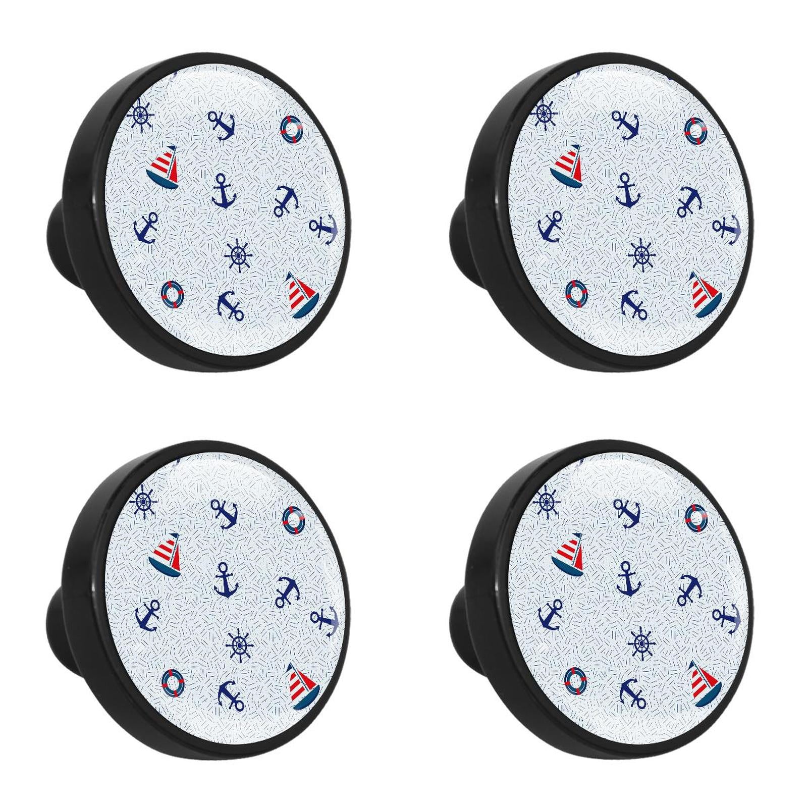 4 Pcs Anchor Knobs for Kitchen Cabinet Cupboard Dresser Bookcase Drawer ...