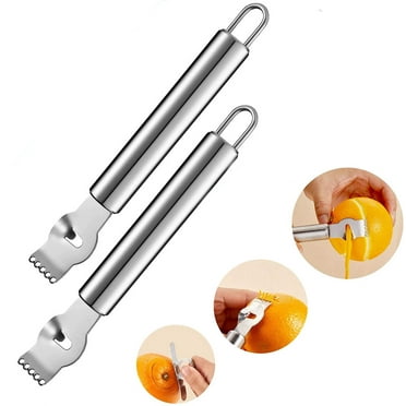 WALFRONT Fruit Zester Citrus Scraper Peeler,Stainless Steel Lemon Lime ...