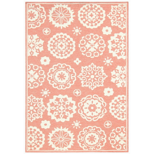 Piazza Pink Indoor/Outdoor Rug 2'x3' - Walmart.com - Walmart.com