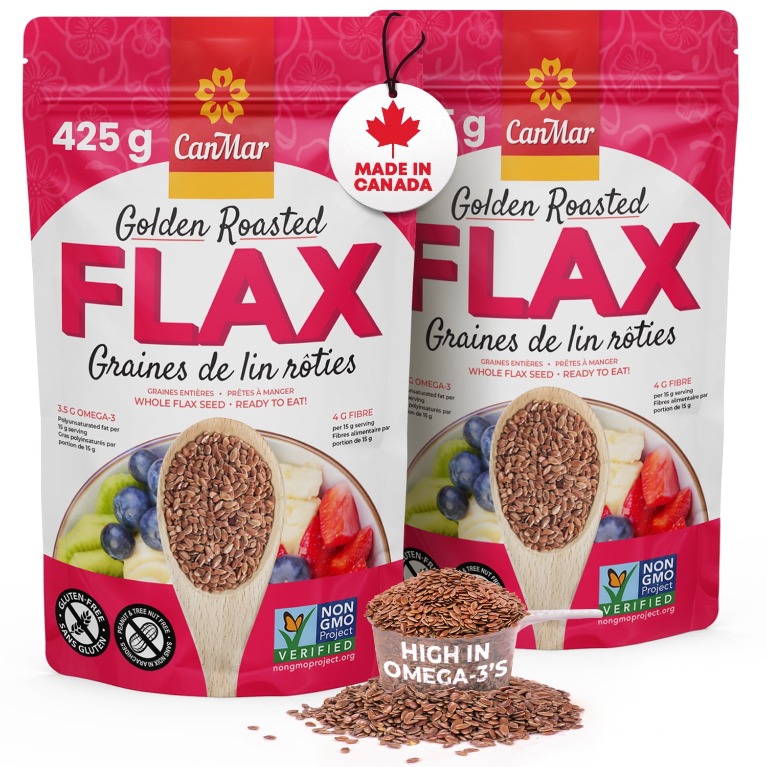 Click here for Canmar Ground Milled Golden Flaxseed  2-Pack - Roa... prices