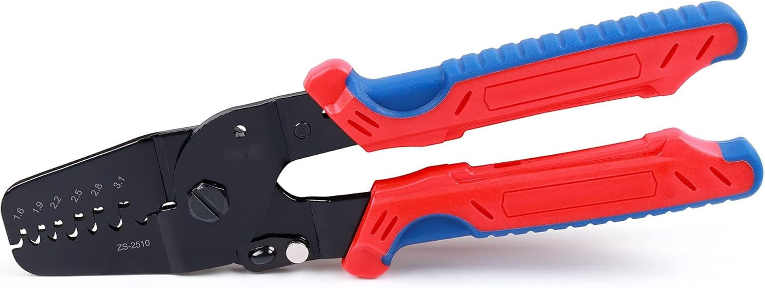 Micro Connector Crimper, AWG24-12 Connector Crimp Tool Works for JAM ...