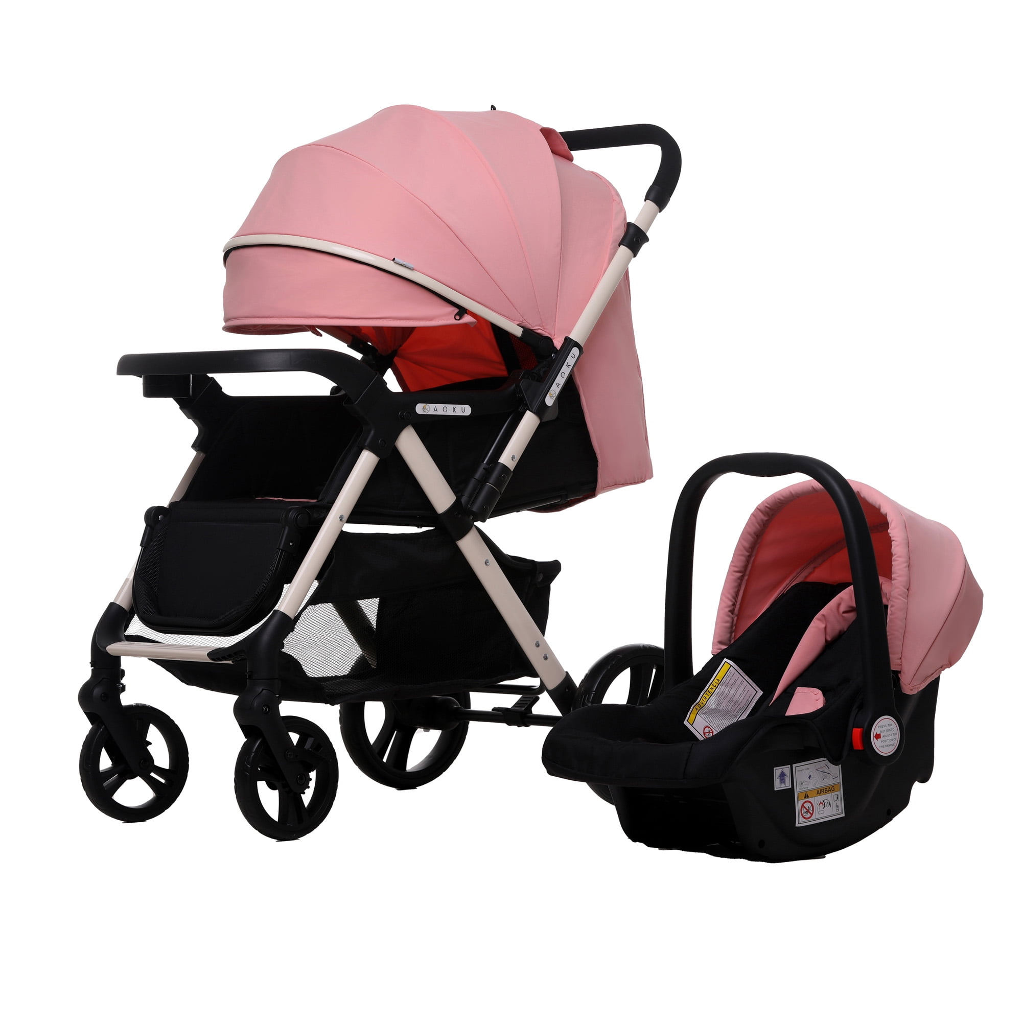 Carriola Plegable Con Portabebé Ultra Premium Rosa | Walmart en línea