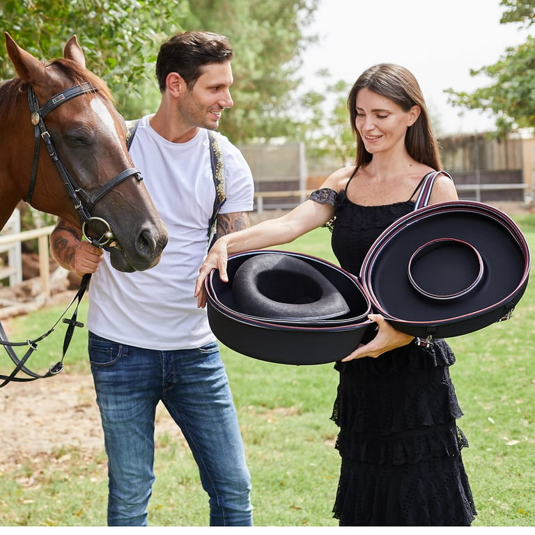 Atzi Hats Cowboy Hat Box Large Travel Crush-Proof Wide Brim, 51% OFF