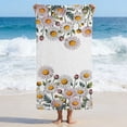 Botanical Flowers 2-in-1 Beach Towel Backpack,Quick Dry Beach Towel ...