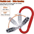 IULAVP Combination Carabiner Clips, Resettable 3 Dial Digit Combination ...