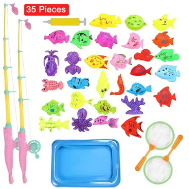 Play Day Fish & Catch 12-Piece Pool & Bath Toy Game, Ages 3+, Unisex ...