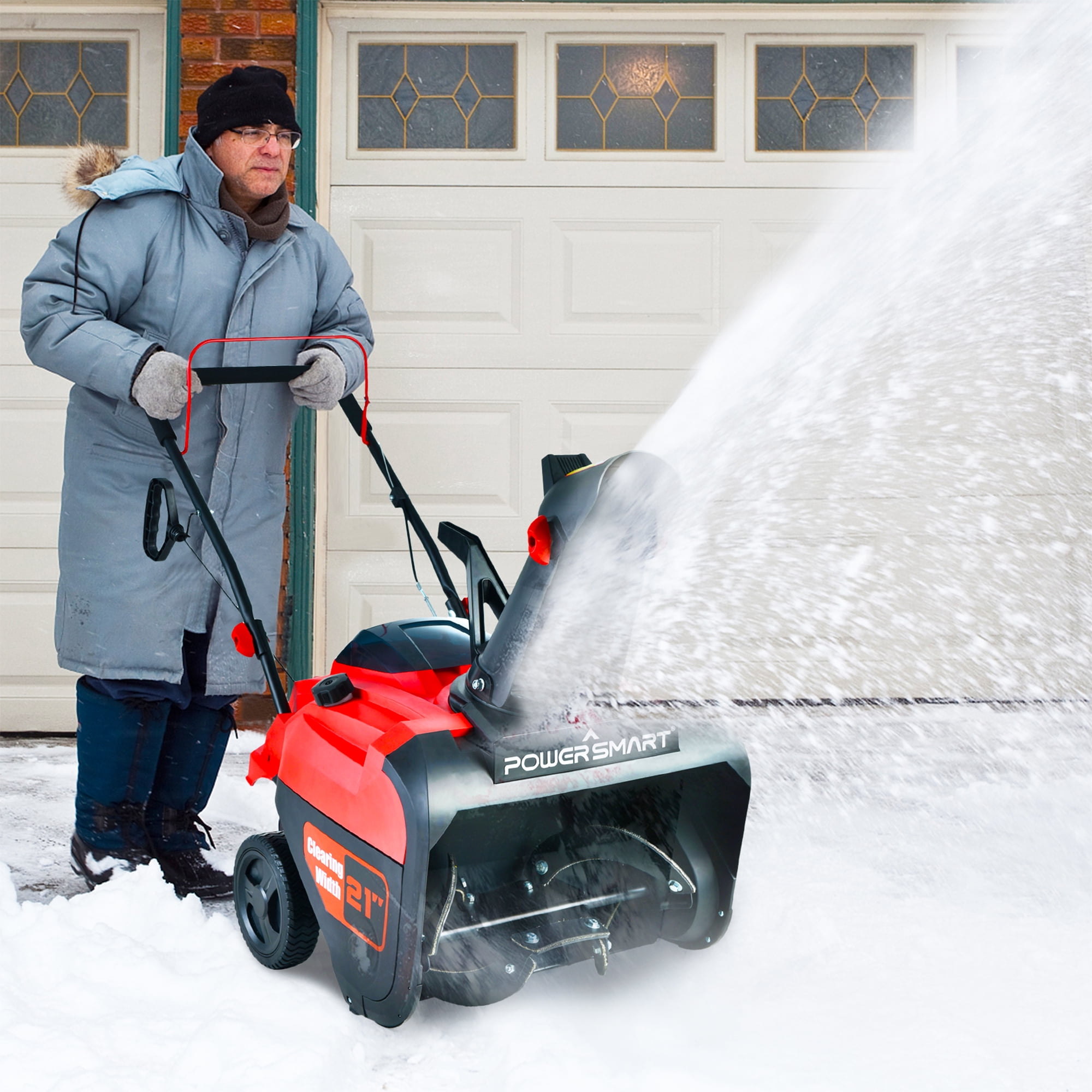 Snow Blower Walk-Behind, Seizeen Single-Stage Gas Powered Snow Blower ...
