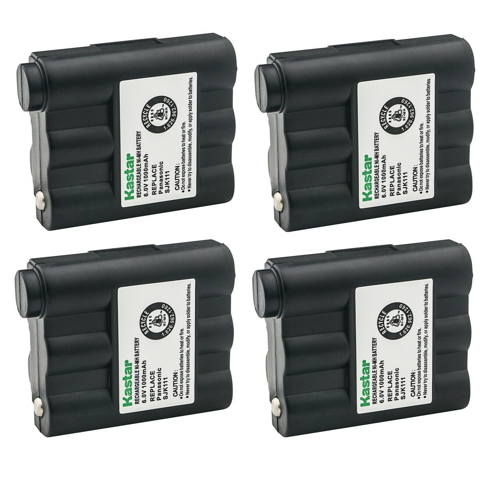 Kastar 4-Pack 2-Way Radio Battery Ni-MH 6V 1000mAh Replacement for ...