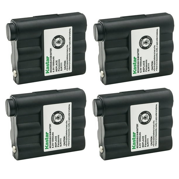 Kastar 4-Pack 2-Way Radio Battery Ni-MH 6V 1000mAh Replacement for ...