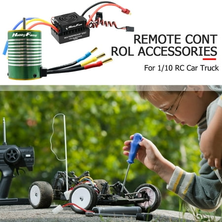 Jinveno HOBBYFANS RC Car Truck Waterproof 3650 Brushless Motor with 60A ...