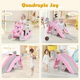 Costway 4-in-1 Toddler Playground: Rocking Horse, Slide, Basketball ...