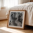 Abstract Black and White Wavy Stripes Fabric Texture with Depth and ...