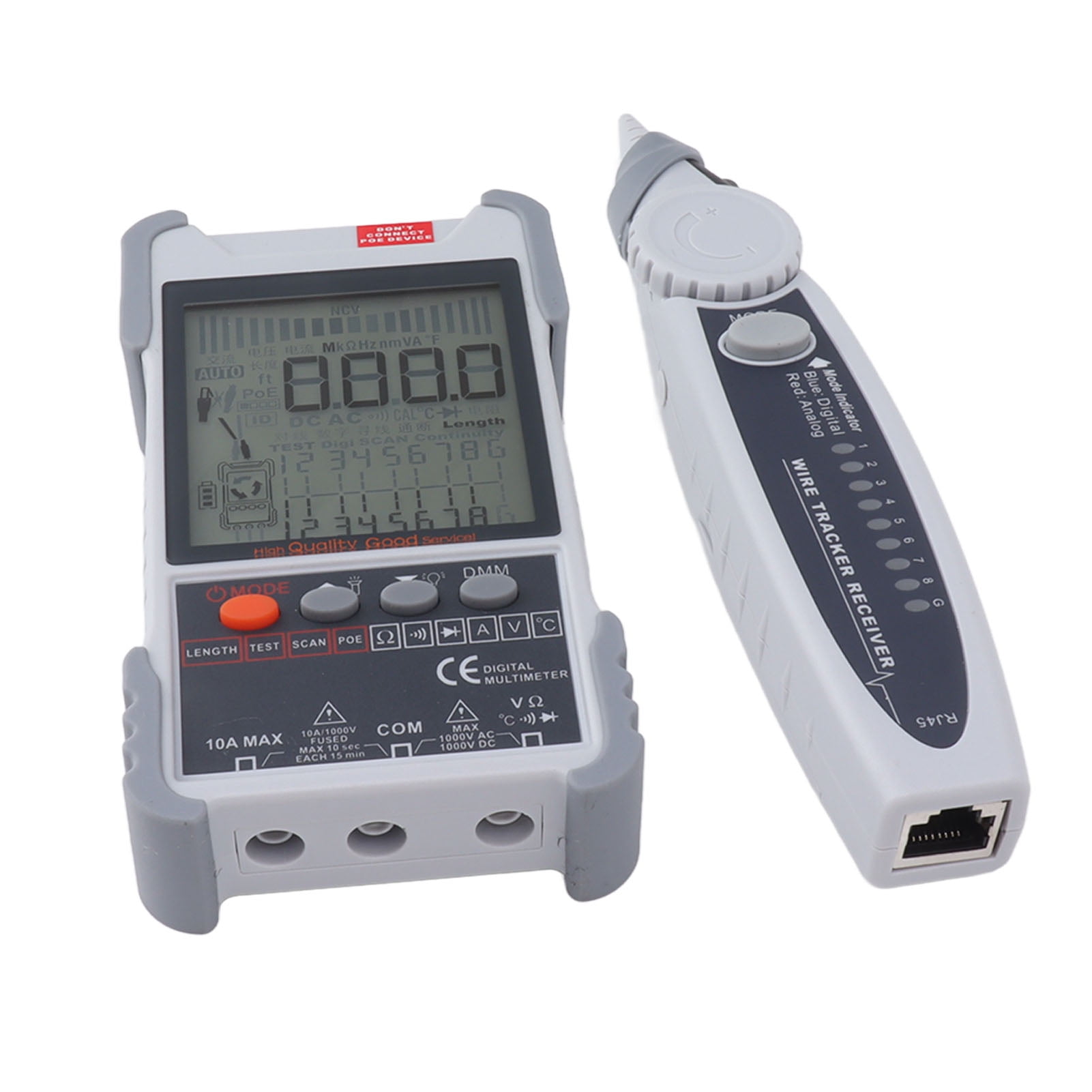 2 in 1 Cable Digital Multimeter LCD Screen Wire Finder Kit for Metal ...