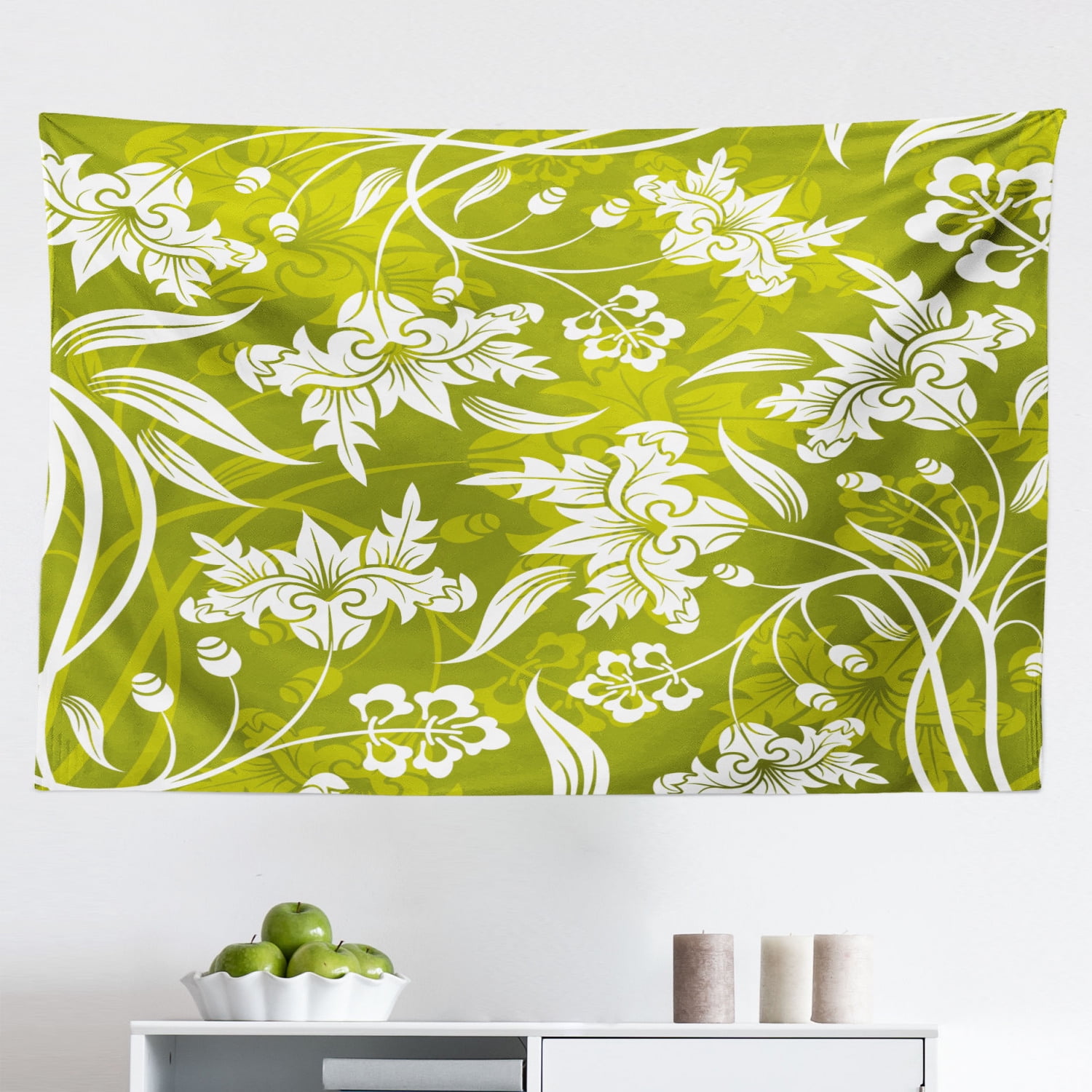 Animal Tapestry, Wild Animals Themed Creature Illustration Tropical ...