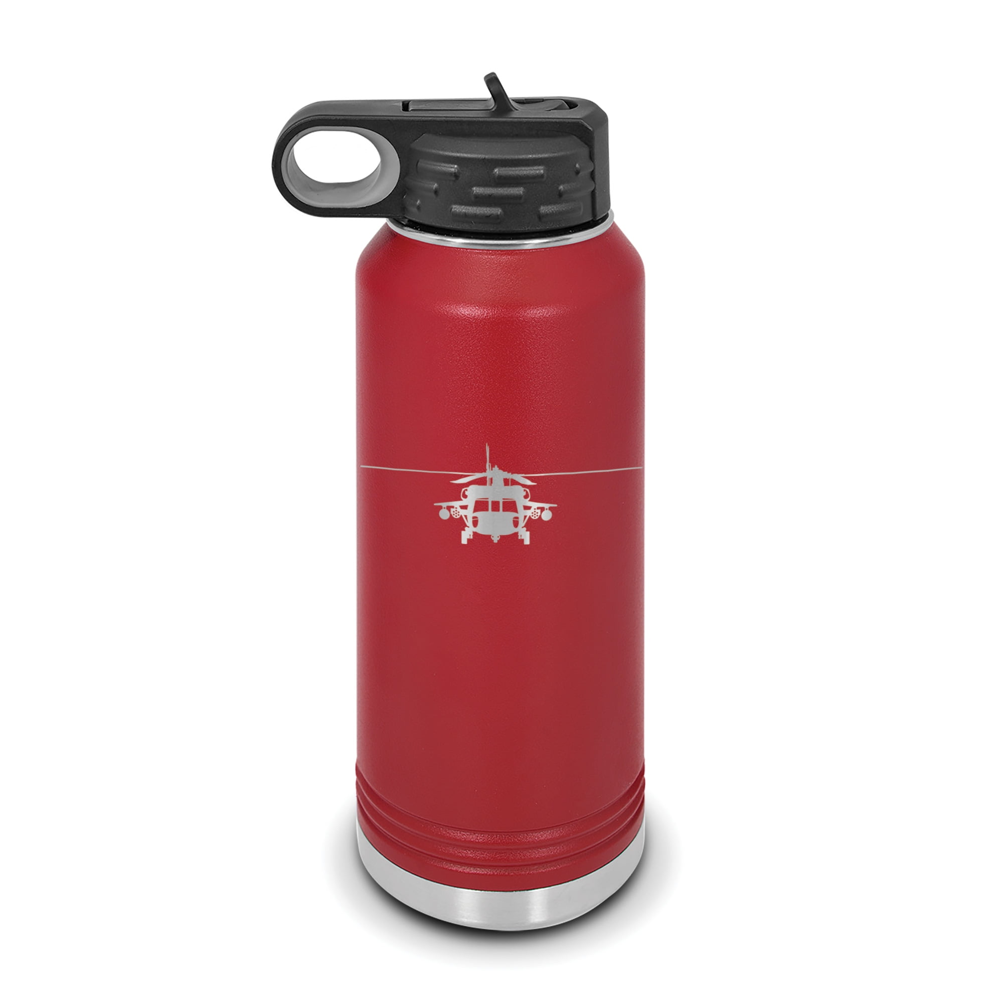 Weaponized UH-60 Blackhawk Water Bottle 32 oz - Laser Engraved w/ Flip ...