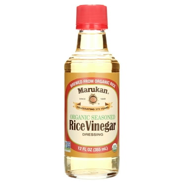 Marukan Organic Unseasoned Rice Vinegar, 12 Ounce Glass Bottle (Pack of ...