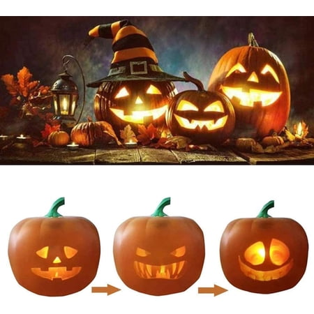 Halloween Talking Animated Pumpkin with Built-in Projector&Speaker,3-in ...