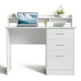 Winado White Computer Desk with Drawers & Hutch, Ideal for Home Office ...