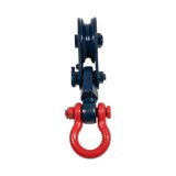 (2 Pack) 8 Ton Snatch Block w/ SHACKLE Crane 3/4 Wire Rope Sheave Tow ...