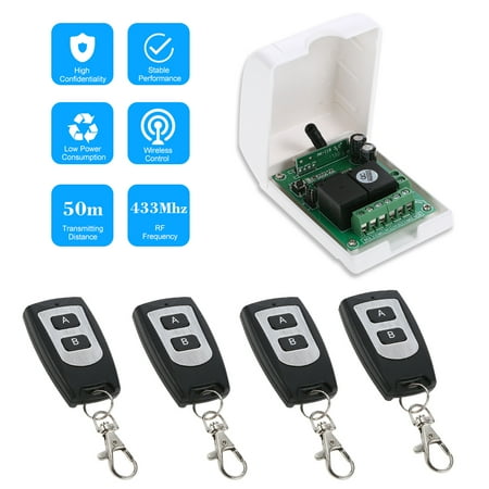 Smart Home 433Mhz RF DC 12V 2CH Learning Code Wireless Remote Control ...