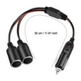 Three Way Plug in Adapter Car Splitter Adapter 10 Inch Extension Cord ...