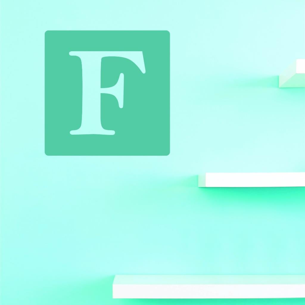 Custom Decals Alphabet Letter F Wall Art Size: 18 X 18 Inches Color ...