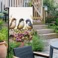 Cute Birds Garden Flag 28x40 Inch Floral Fence Double Sided Small ...