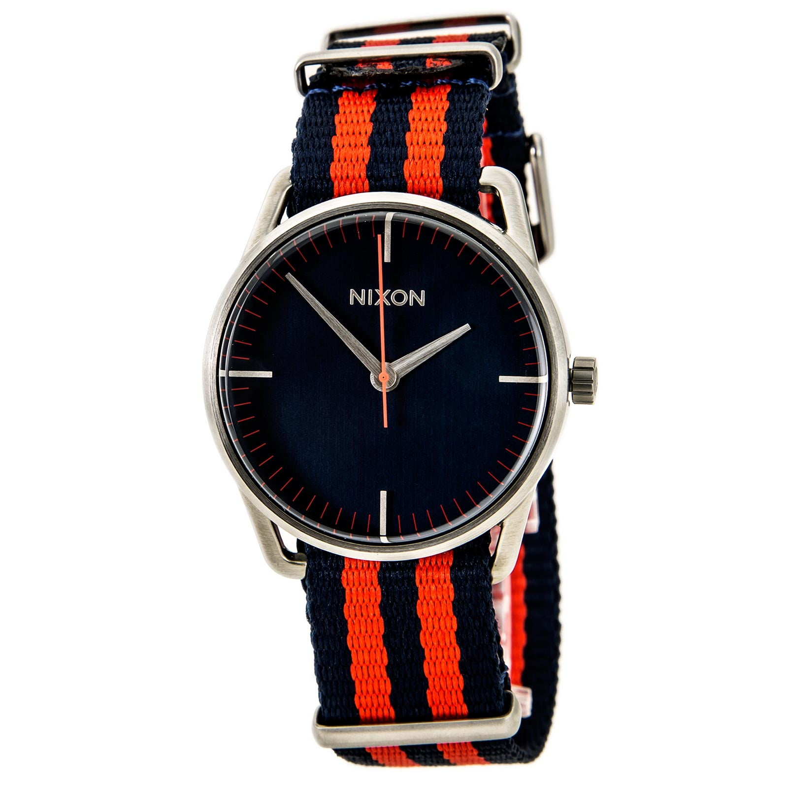 Nixon Men's A1291152 The Mellor Blue Dial Blue & Red Nylon Strap Watch ...