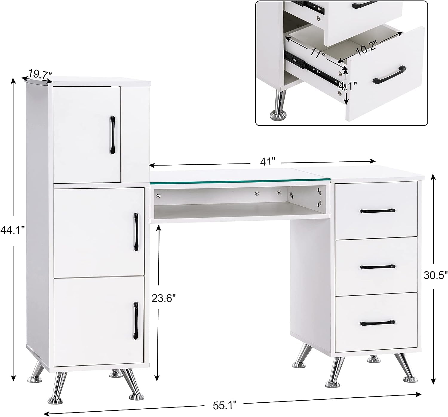 Manicure Table Dimensions