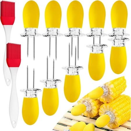 10 Pcs/5 Pairs Corn Holders Set, Stainless Steel Corn Skewers for Corn ...
