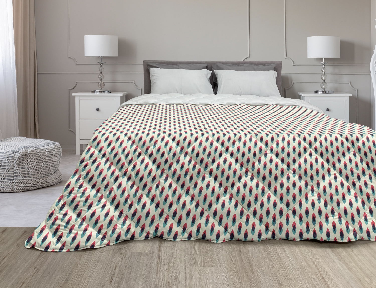 Abstract Down Alternative Comforter, Trippy Style Modern Mixed Fractal ...