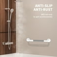 16 Inch Shower Grab Bar w/ Anti Slip Gray Rubber Grip, ZUEXT 2 Pack ...