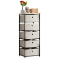 5-Drawer Fabric Storage Tower – 41.3" Tall Dresser with Steel Frame ...