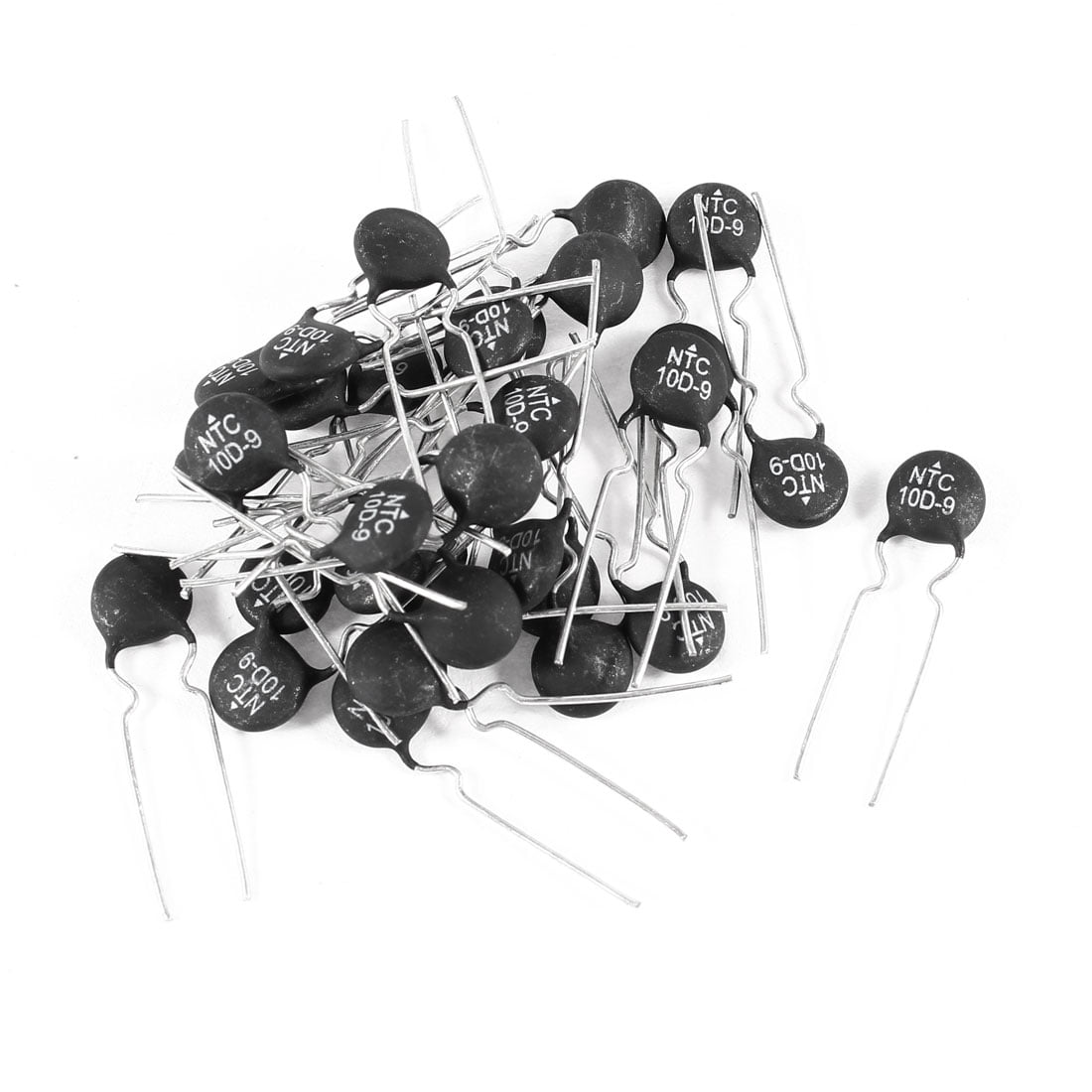 9mm Head Diameter 10 Ohm NTC Thermistors Black Silver Tone 30 Pcs ...