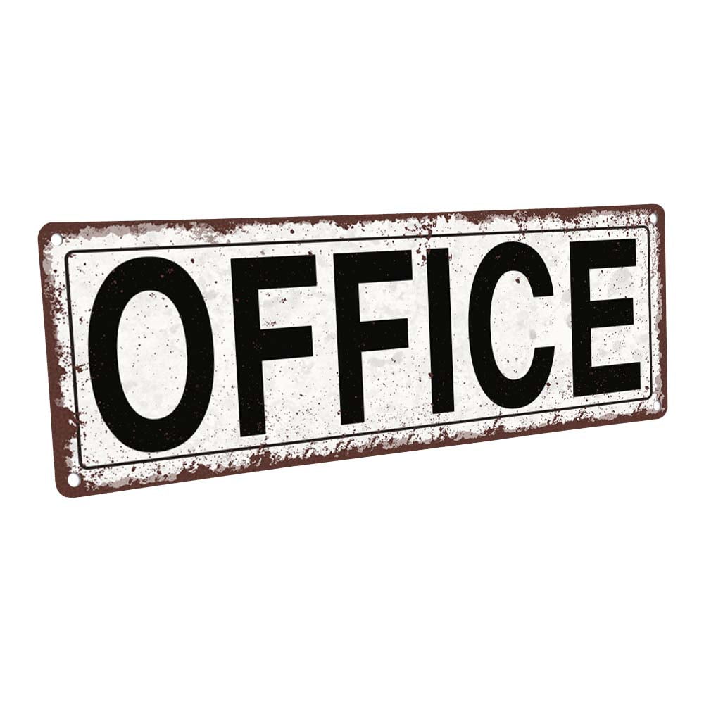 Outdoor Office 4"x12" Metal Sign, Wall Décor for Home and Office ...