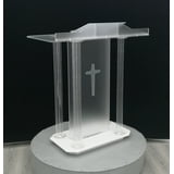 INTBUYING Acrylic Clear Speech Lectern Church Podium for Weddings ...