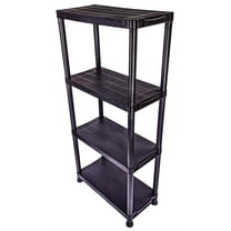 Furinno Turn-N-Tube 4-Tier Multipurpose Shelf Display Rack, Dark Cherry ...