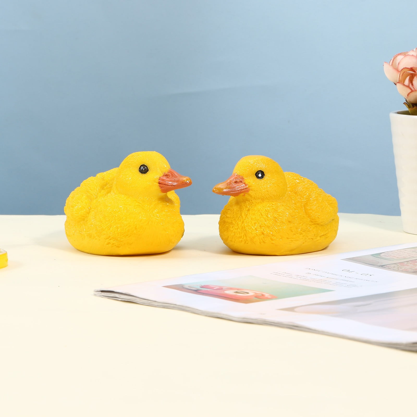 Desktop Ornament Floating Yellowduck Resin Figurine Pond Dã©cor Garden