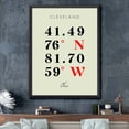 Map of Cleveland, Ohio, Multiline Coordinates Colored (12x16) - Walmart.com