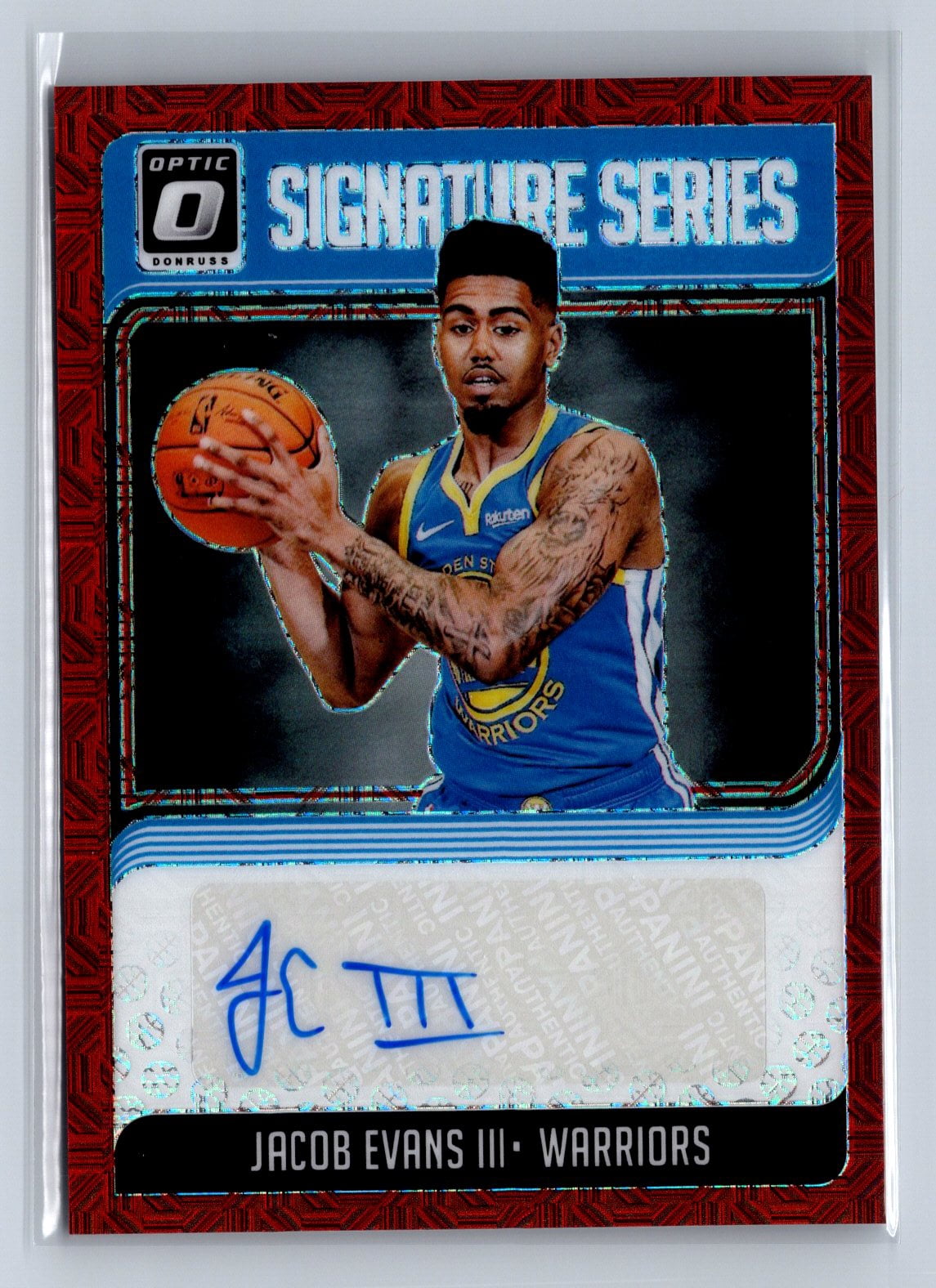 2019 2018-19 Panini Donruss Optic Signature Series Jacob Evans III #SG ...