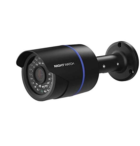 Night Watch Security 1 Pack Analog HD 720p Wired Bullet Camera (Black ...