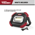 Hyper Tough 1,200-Lumen Rechargeable LED Work Light, Red and Black ...